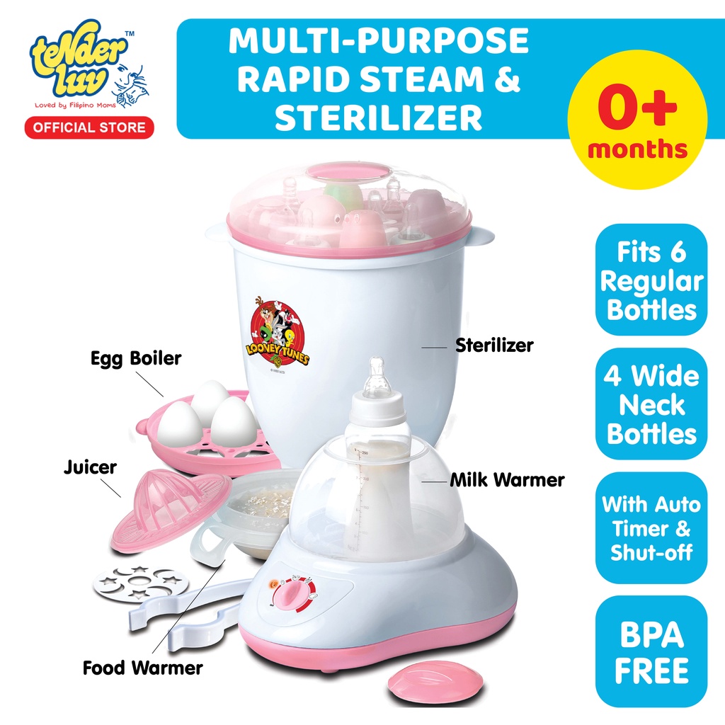 Looney Tunes 5 in 1 Multi-Purpose & Rapid Steam Baby Bottle Sterilizer ...