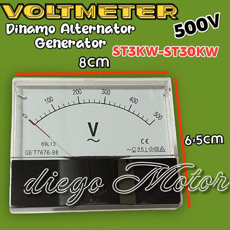 ST3KW Voltmeter Voltage BIG BODY 500V Dynamo Alternator Electric ...