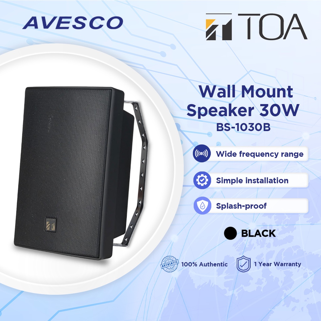 TOA 30W Wall Mount Speaker BS-1030B | Shopee Philippines