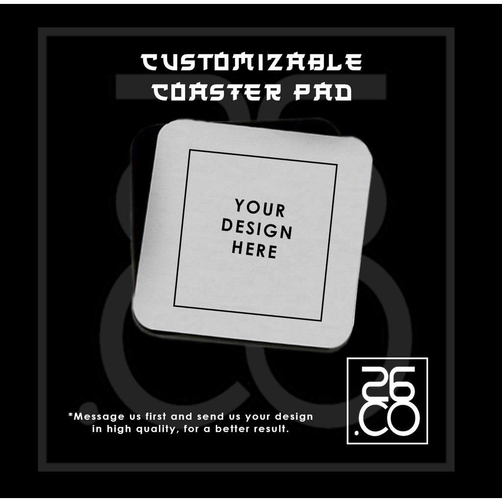 Customized/Personalized Rubberized Coaster Pad | Shopee Philippines