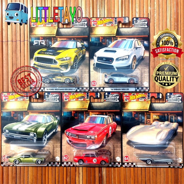 Hotwheels BOULEVARD N 18 FORD MUSTANG RTR SPEC 6 16 SUBARU WRX STI ...