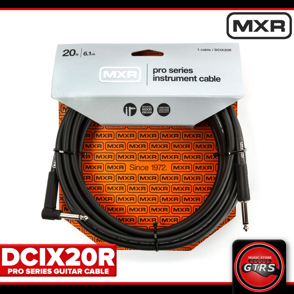 MXR Pro Series Guitar Cable 20ft DCIX20R for Electric Guitar and Bass ...