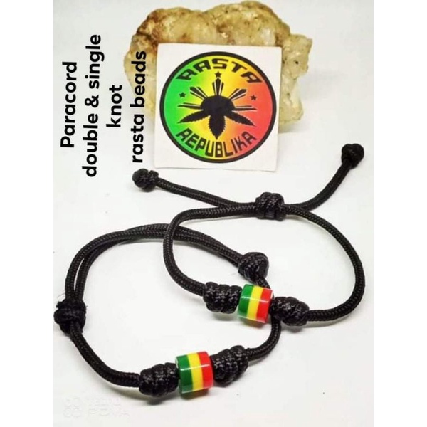 Rasta Paracord Single/Double sided knot(Bracelet/Anklet) | Shopee ...