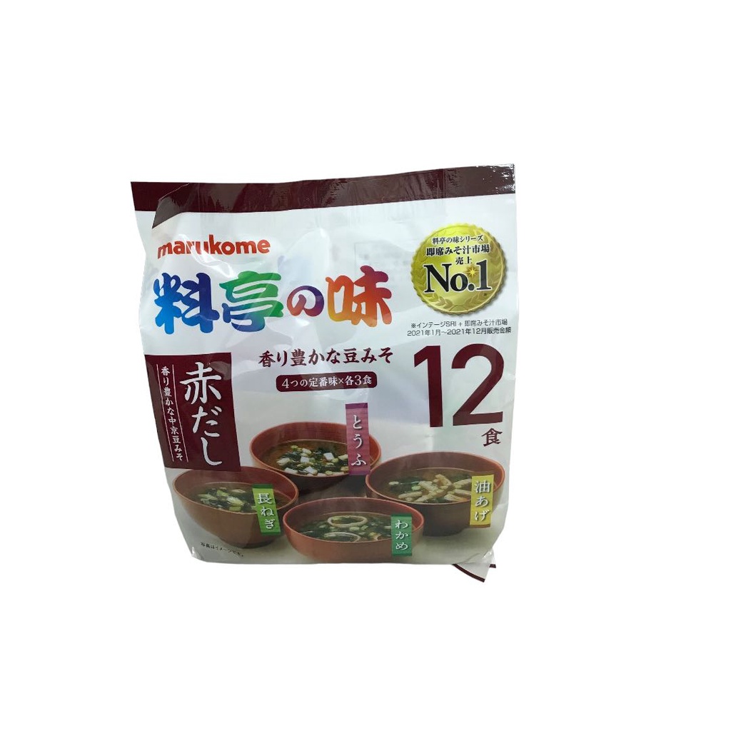 CMH Japan Marukome otoku-yo-Tei No Aji Misoshijiru Instant Miso Soup 4 flavors (12 packs ...