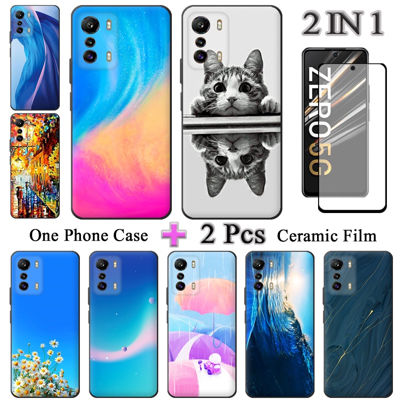 2 IN 1 Infinix Zero 5G 2023 X6815C Zero 2023 Case Soft Silicone TPU ...