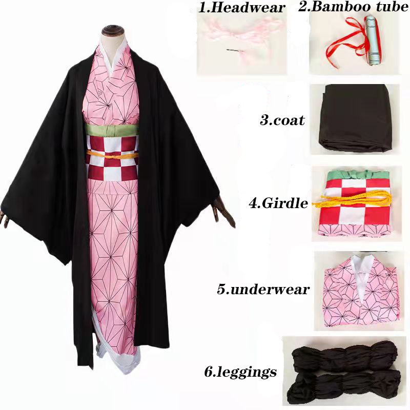 Demon Slayer Nezuko Cosplay Custume Anime Nezuko Kimetsu No Yaiba ...