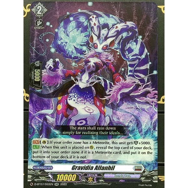 Gravidia Allanhil (D-BT07/022EN RR) - Cardfight!! Vanguard OverDress [DBT07] | Shopee Philippines