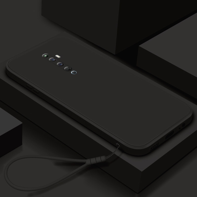 Casing OPPO Reno 2f 2 z Candy Color Phone Case Pure Color Straight Edge ...