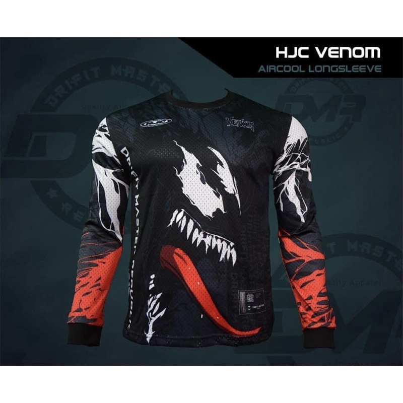 Motorcycle Jersey Long Sleeve for Men Aircool Big Size Tshirt HJC VENOM AIRCOOL LONGSLEEVES ...