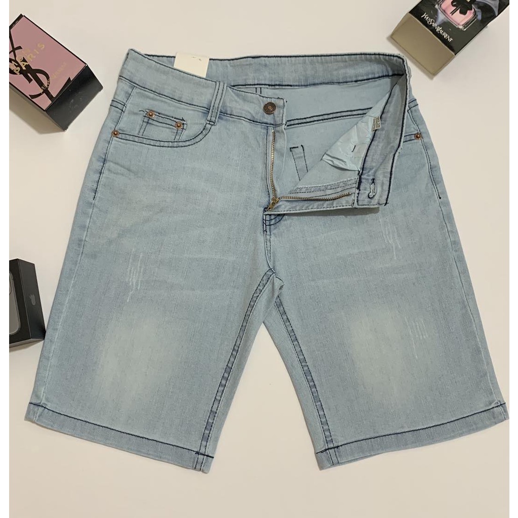 Korean maong Shorts For Men / stretch | Shopee Philippines