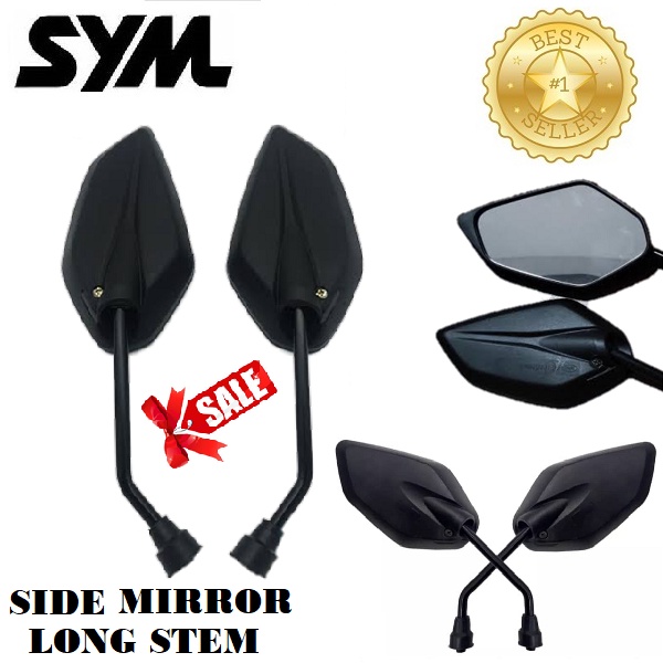 SYM GTs 250 - SIDE MIRROR Motorcycle Black LONG STEM / COD | Shopee ...