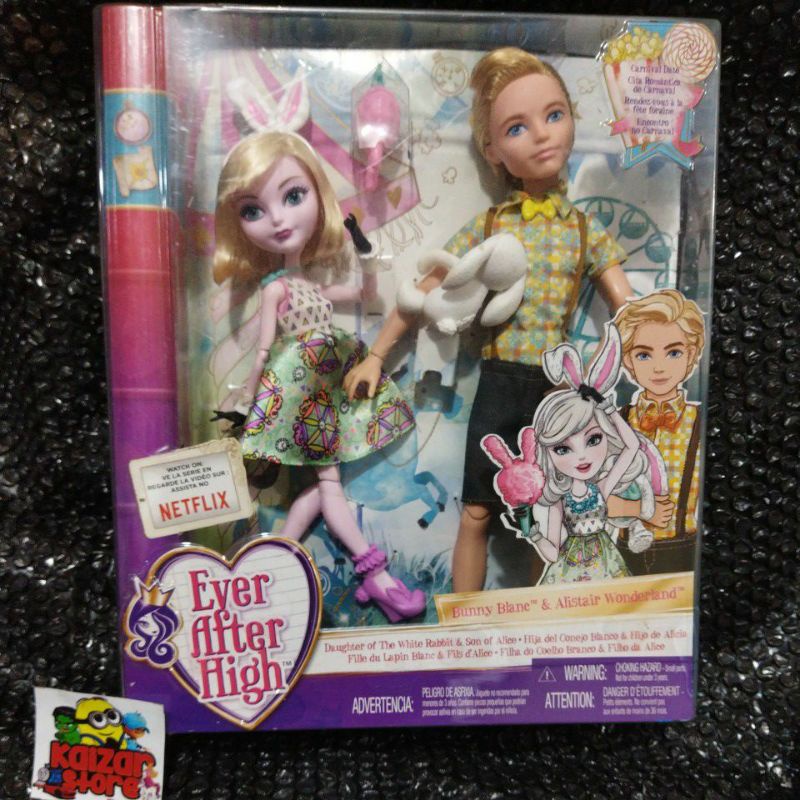 Barbie Ever After High Bunny Blanc and Alistair Wonderland Carnival ...