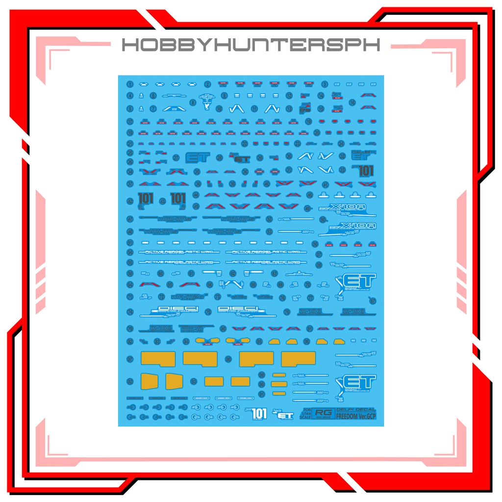 Delpi Decal RG Freedom ver. GCP Waterslide Decals | Shopee Philippines