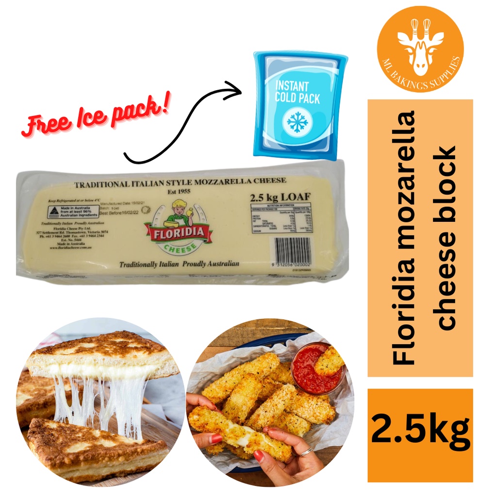 Floridia Mozzarella Cheese Block 2.5kg (Halal) | Shopee Philippines