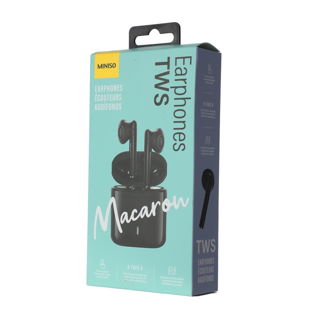 MINISO Macaron Half In-Ear TWS Earphones Model: S88 | Shopee Philippines