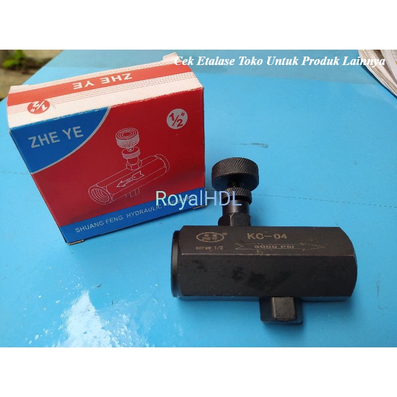 Flow control hydraulic kc-04 1/2 in inch pt-04 hydraulic throttle valve ...