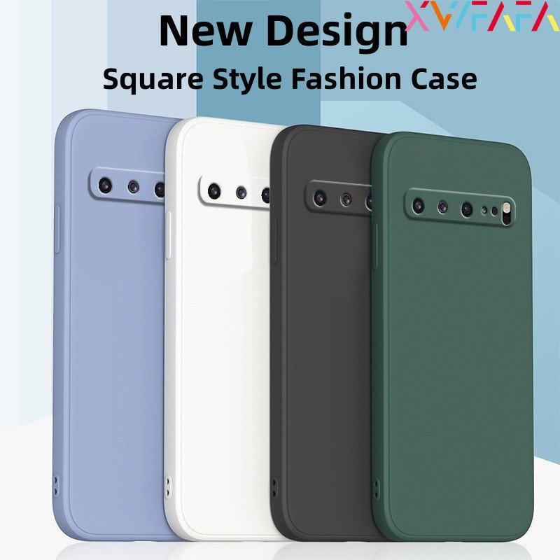 For Samsung Galaxy S10 S9 S8 Plus S10 Lite Casing Square Flat Style ...