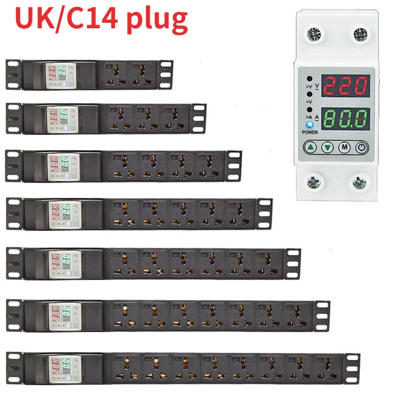 PDU power panel digital instrument with adjustable overcurrent ...