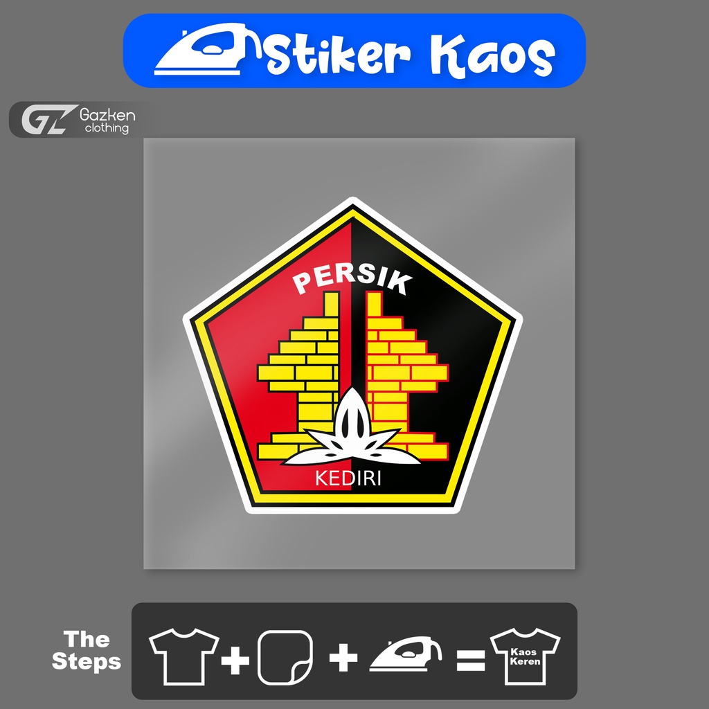 Persik Kediri T-Shirt Sticker Screen Printed Indonesian Football Club ...