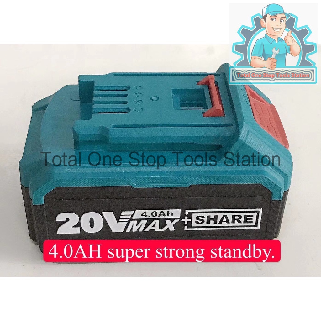 TOTAL Lithium-ion Battery 4.0Ah 20V Premium Industrial TOOLS TFBLI2002 ...