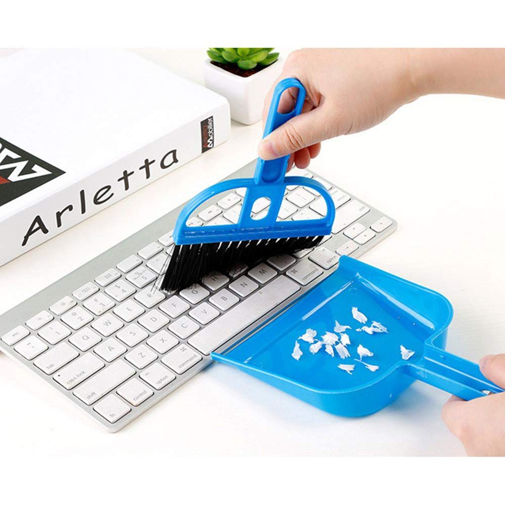 Mini Brush & Dustpan Set Sweep Broom For Cleaning Computer Keyboard ...
