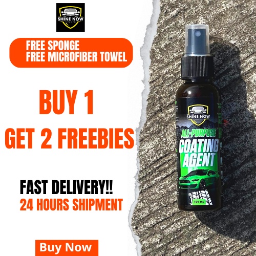 Shine now All Purpose Coating Agent 100ml with free sponge and microfiber towel for matte and ...