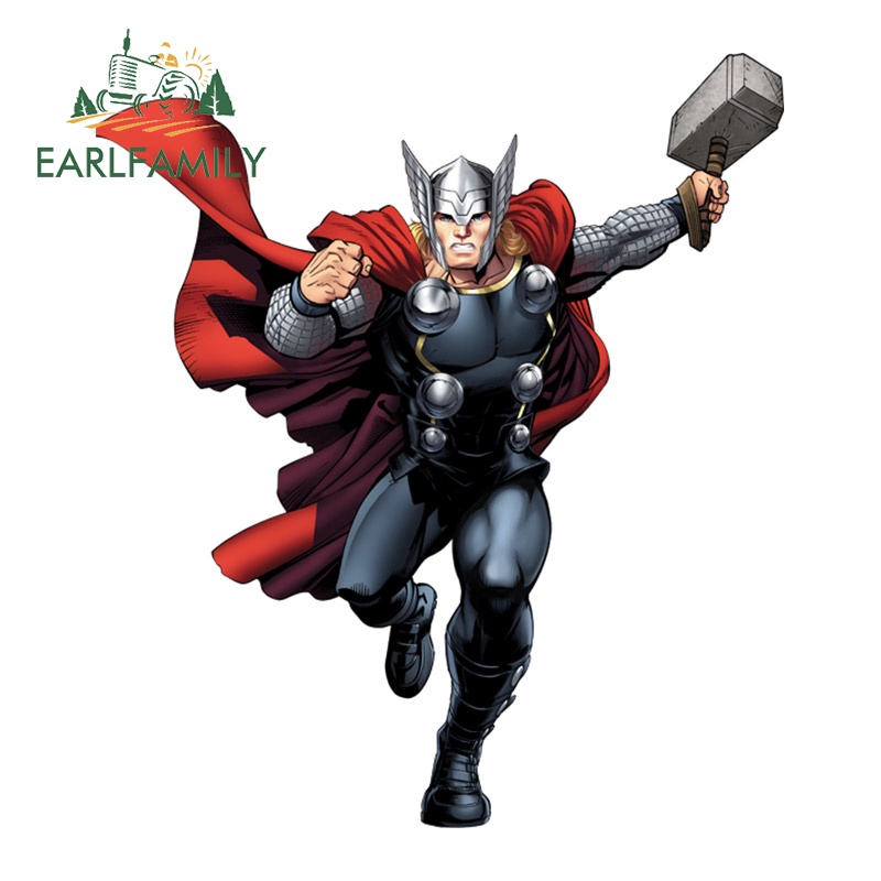 EARLFAMILY 13cm x 12.3cm for Thor Car Stickers Sunscreen Waterproof ...