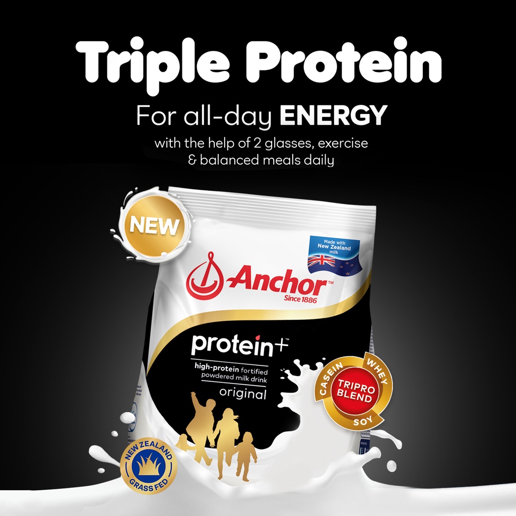Anchor Protein Plus Milk Powder Plain 280g | Shopee Philippines