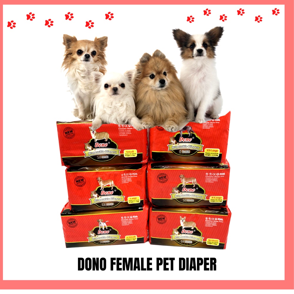 Dono Female Disposable Diapers for Dog Cat | Shopee Philippines