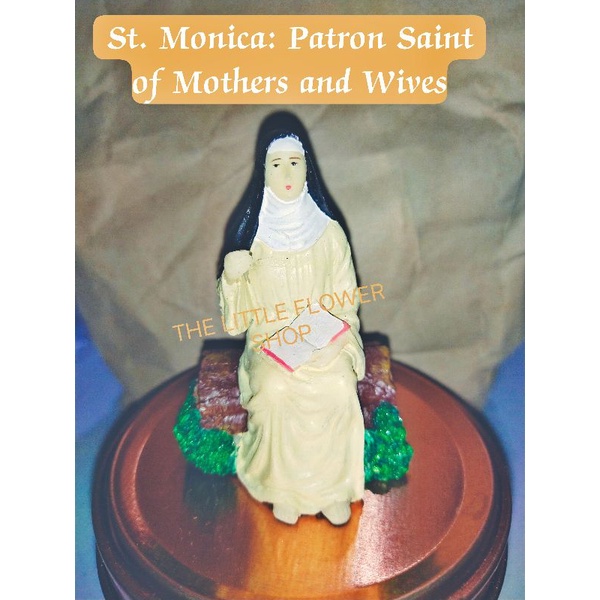 St. Monica patron saint of Mothers Wives Cute Size Perfect Giveaways Car Dashboard Religious ...