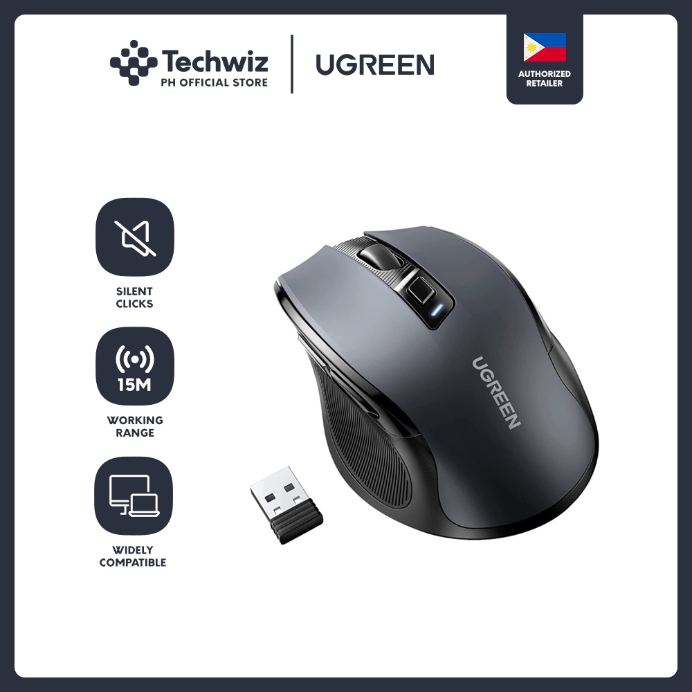 [Techwiz] UGREEN Ergonomic Wireless Mouse 2.40G 4000DPI Silence Design ...