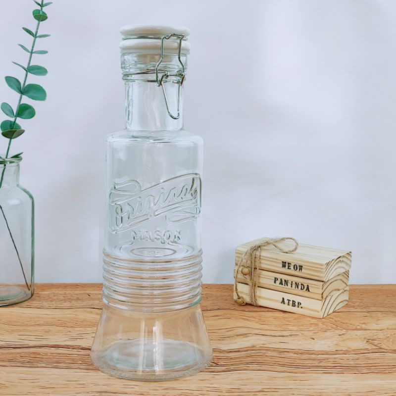 1L Original Mason Glass Pitcher with Ceramic Lid | Shopee Philippines