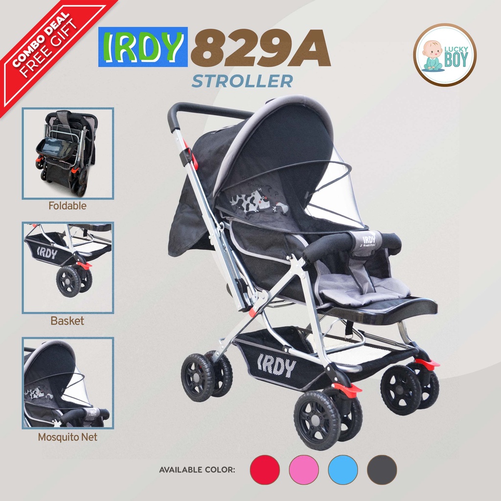 IRDY 829A Stroller For Baby Grey | Shopee Philippines