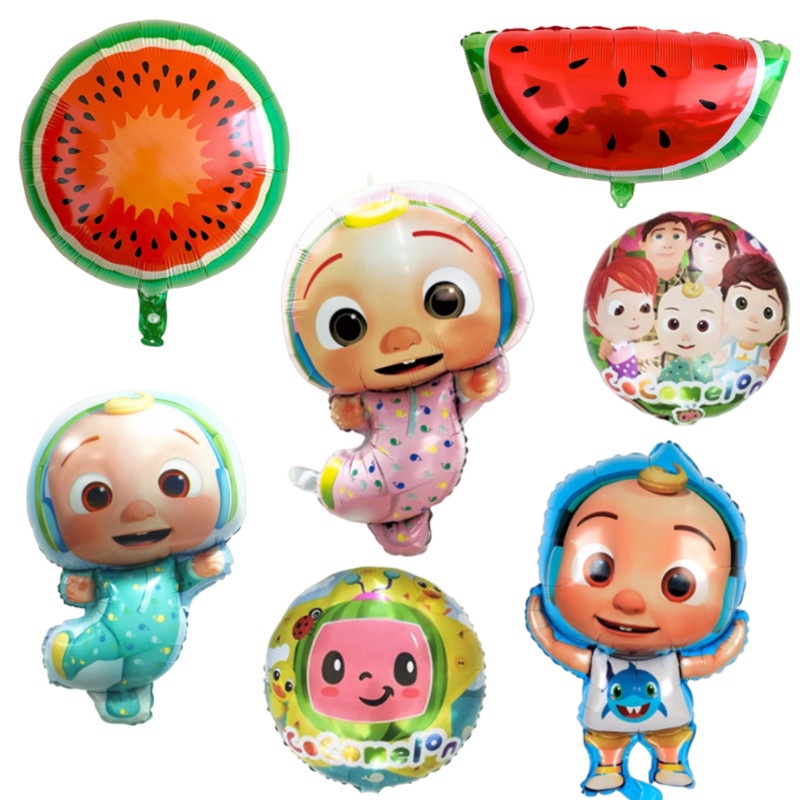 Cocomelon Balloons JJ Boy Girl Foil Balloon 18inch Roundball Watermelon ...
