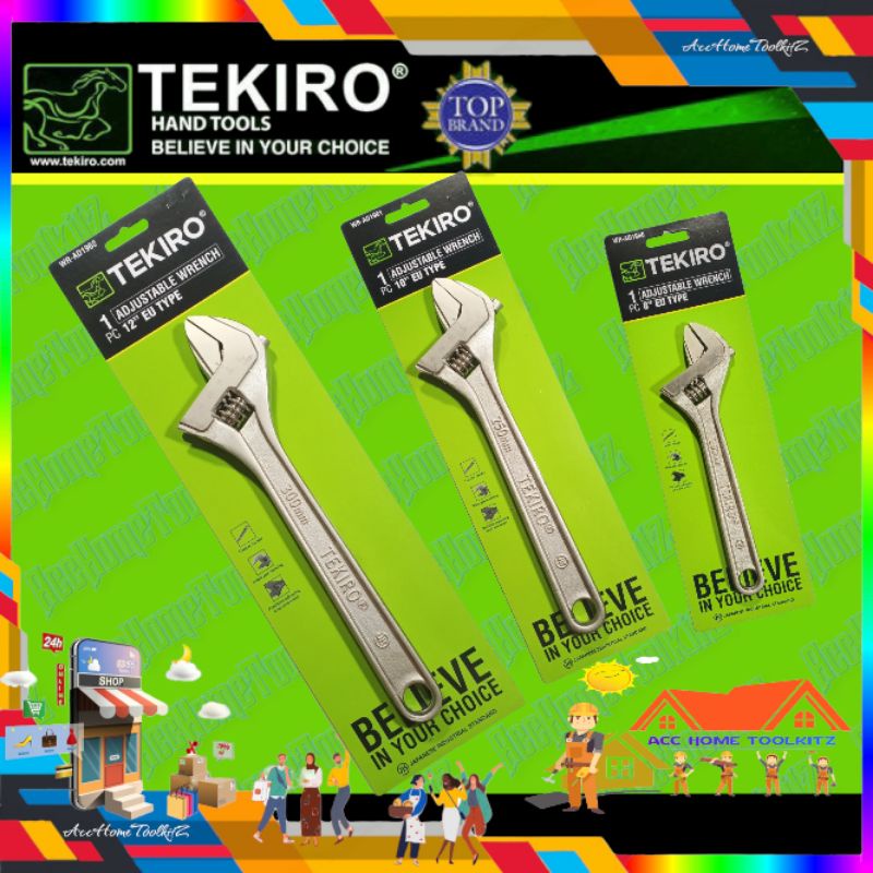 Tekiro Crome 10 Adjustable Wrench Bago Bako Key 10 Inch | Shopee ...