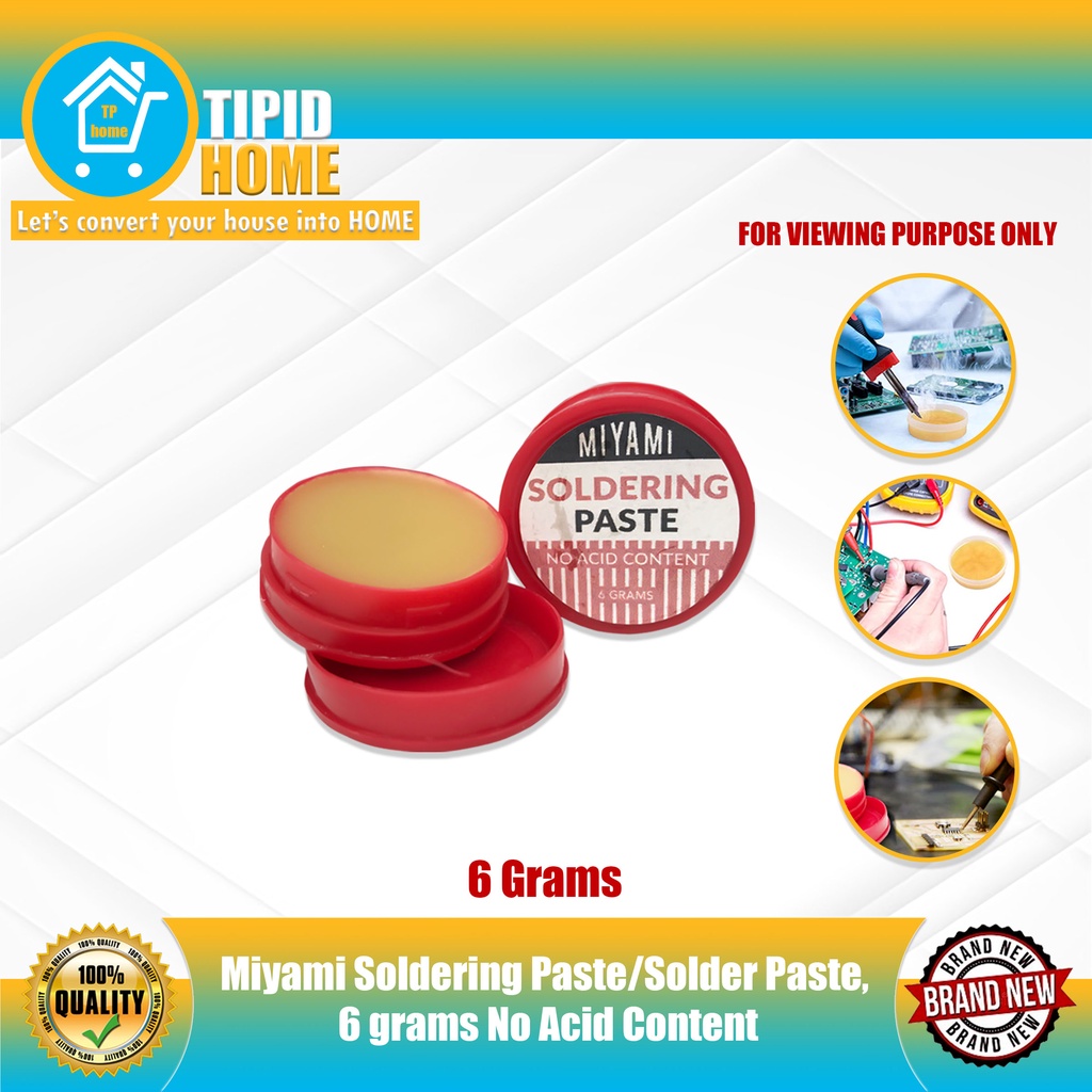 Miyami Soldering Paste/Solder Paste, 6 grams No Acid Content | Shopee ...
