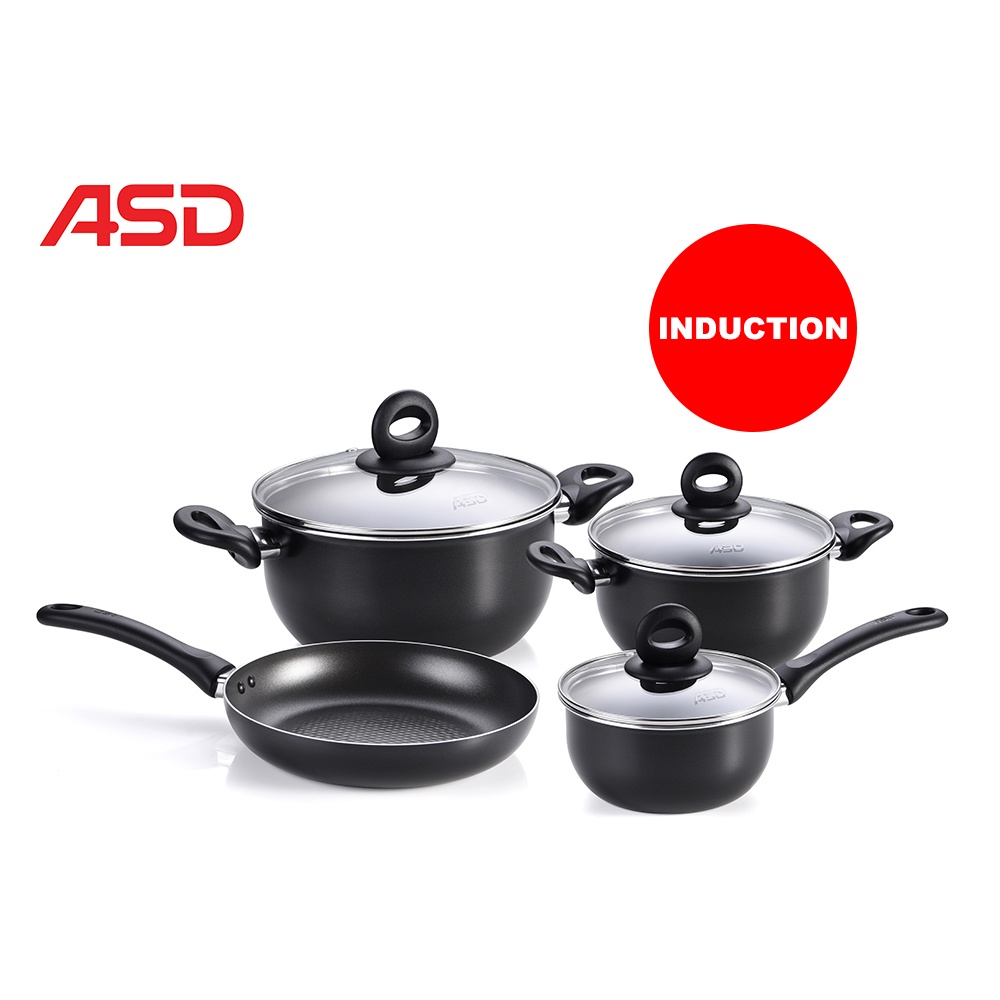 ASD Non-Stick Induction Cookware Set 7pcs | Shopee Philippines