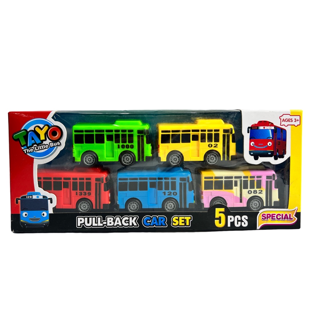 5in1 Korean bus toy simulation bus car BUS The Little Bus Pull Back Bus ...