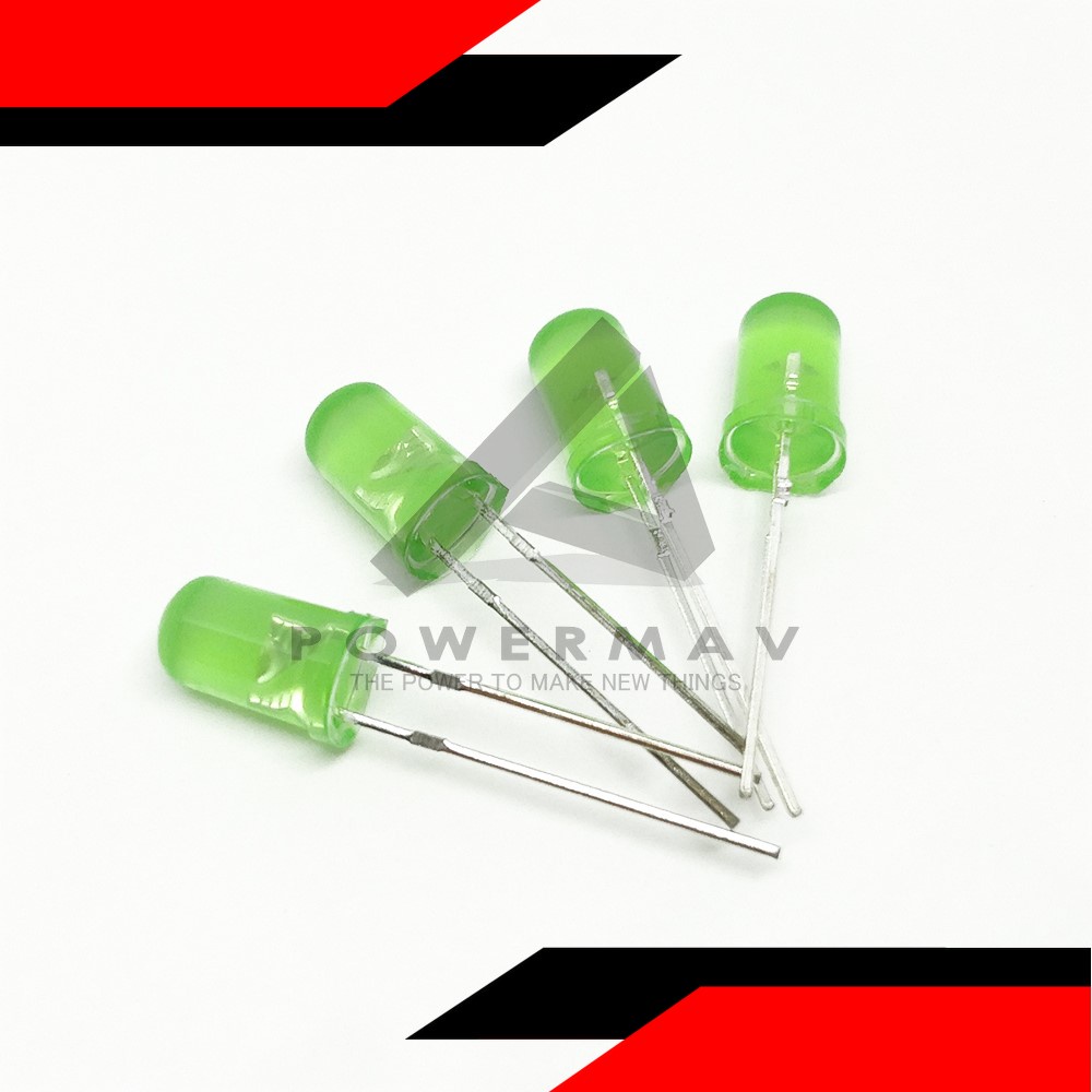 4pcs 5mm Led green Lights 5mm green Light Emitting Diode 3V DC for pcb ...