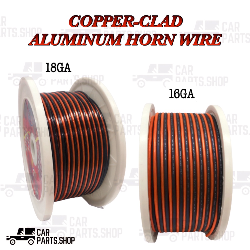 OSCPA 1 Meter Copper-Clad Aluminum Wire 2 core Speaker Wire Horn Wire ...