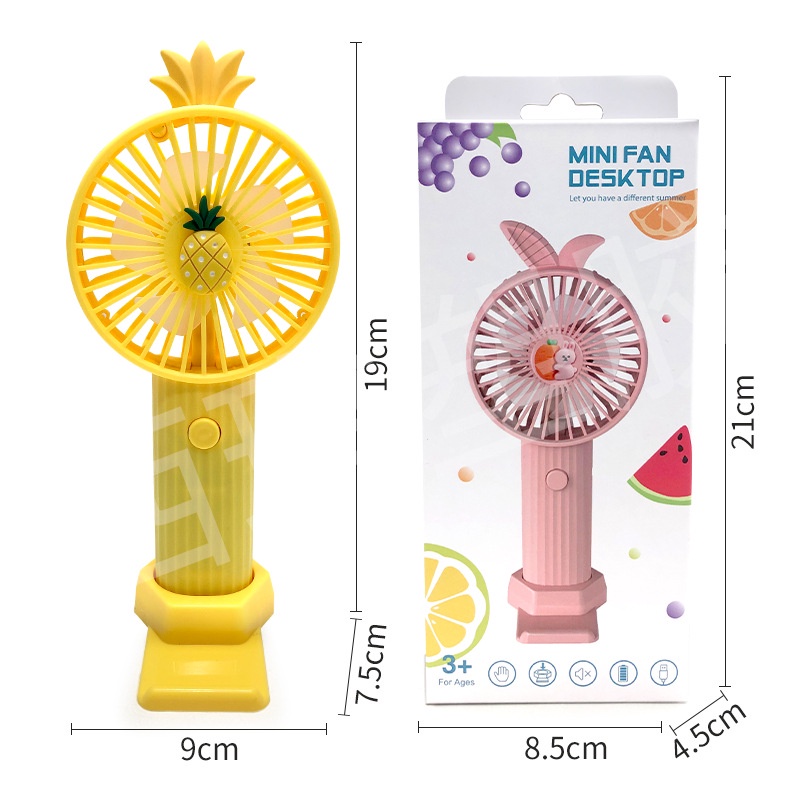 268 MINIFAN RECHARGEABLE EAR FRUITS STYLE CUTE MACARON COLOR'S PORTABLE ...