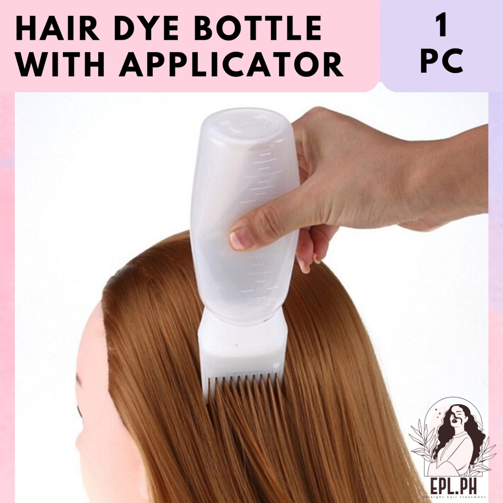 120ml Hair Dye Bottle With Applicator Brush Salon Hair Coloring Dyeing ...