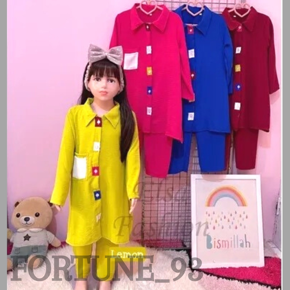 UNGU Crinkle Morlin Tunic set kids/mikaila set kids/hikaru set kids ...