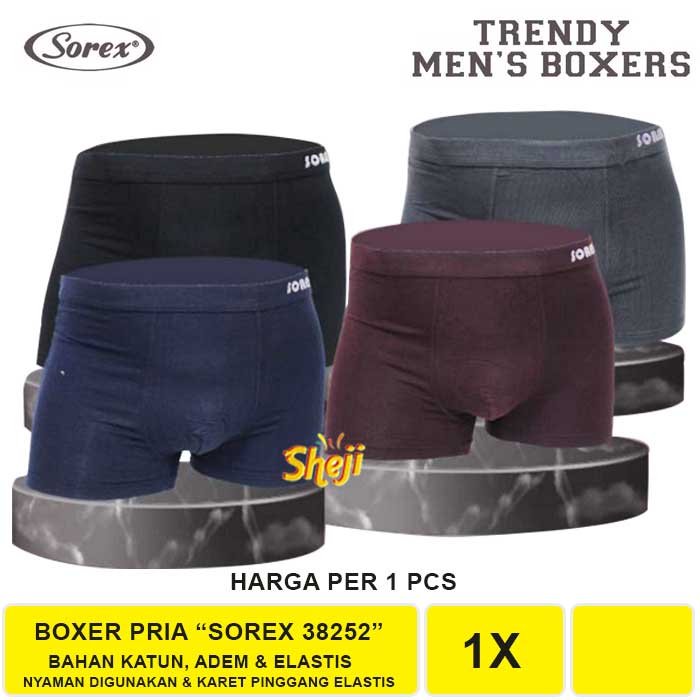 SOREX 1pcs Men's BOXER Panties 38252 | Shopee Philippines
