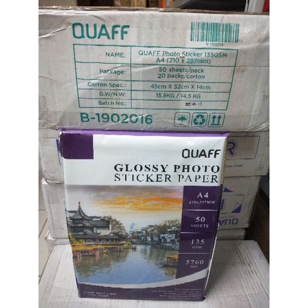 QUAFF PHOTO STICKER 90GSM/135gsm 50sheets (1box) | Shopee Philippines