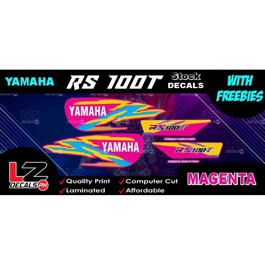 Yamaha RS 100T Stock Decals / Stickers with freebies | Shopee Philippines