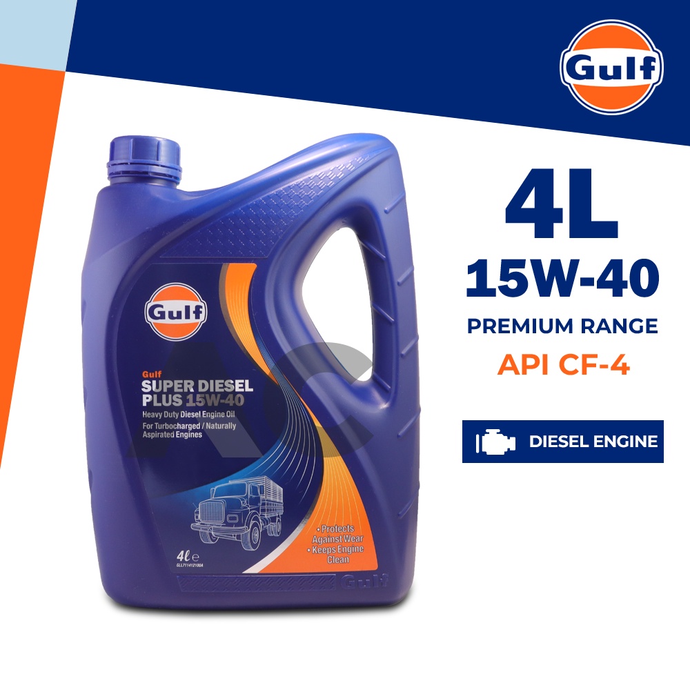 GULF SUPER DIESEL PLUS 15W-40 4Liters Premium Range Engine Oil for ...
