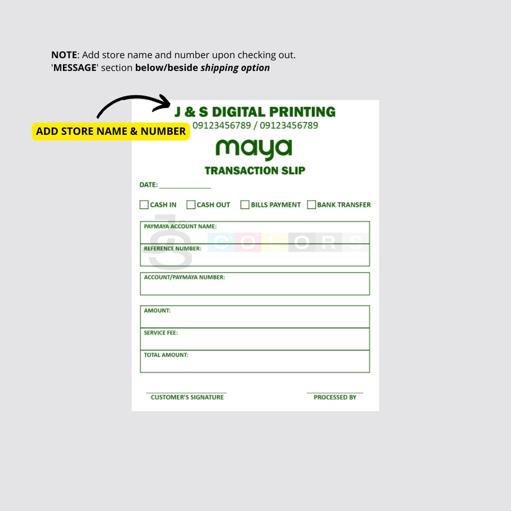 Gcash/Paymaya Transaction Slip | Shopee Philippines