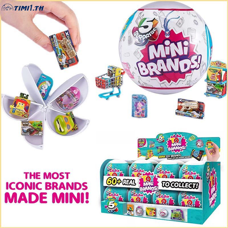 5 mini collectable brand surprise capsules, mystery balls, different ...