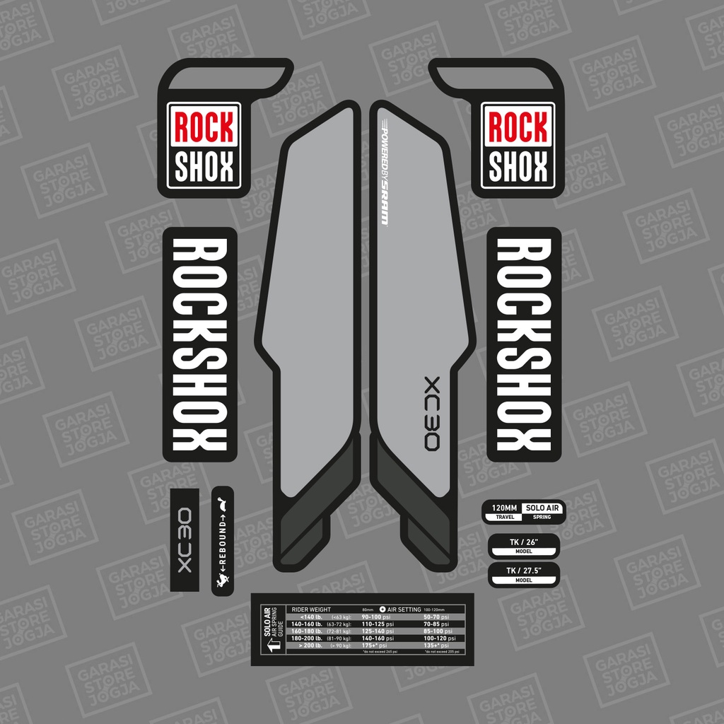 Decal Sticker Rockshox Recon XC30 | Shopee Philippines